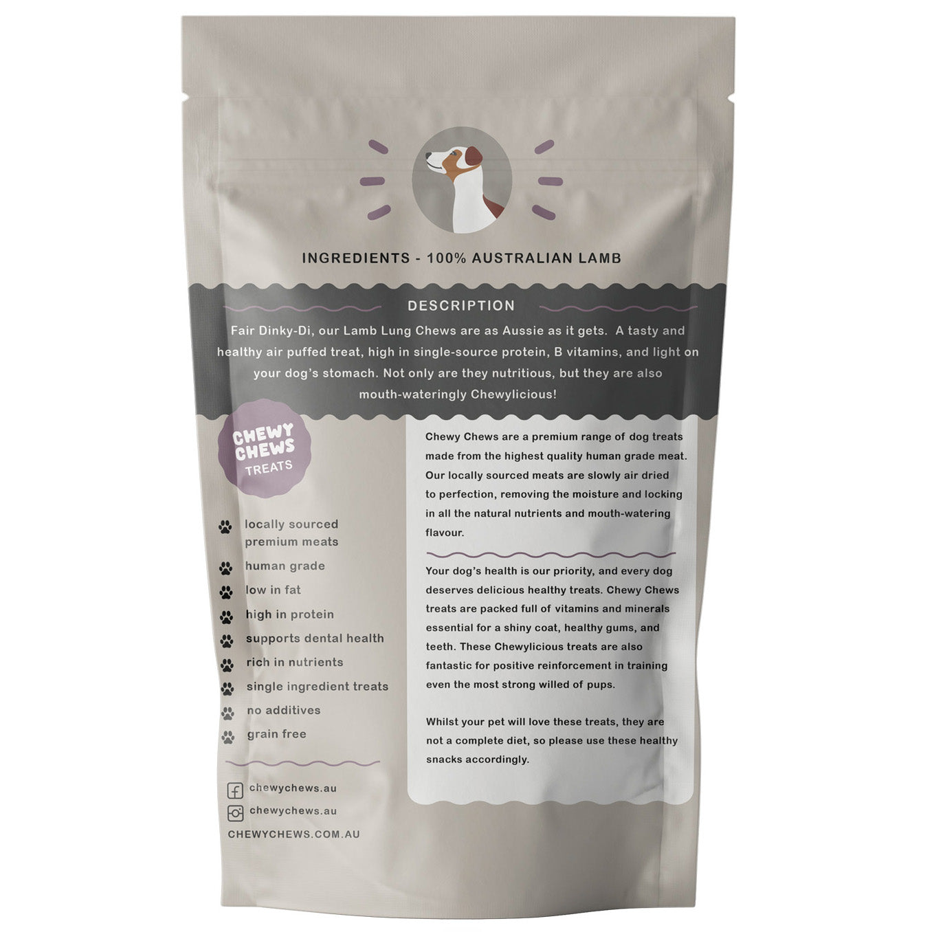 Lamb Lung Chews | Chewy Chews | Premium Dog Treats